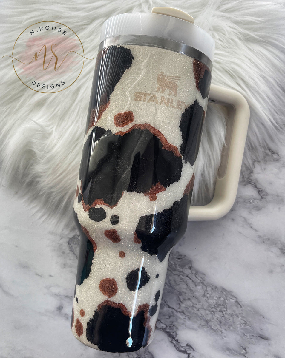 *PREORDER* Stanley 40 oz Cream Custom Cow Print – N. Rouse Designs